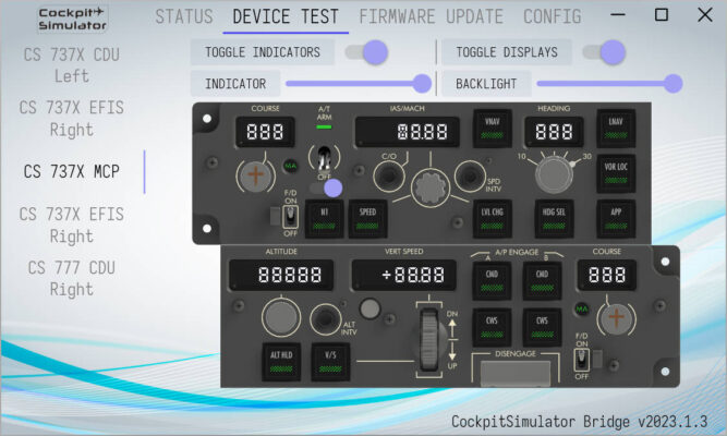 Bridge software - Cockpit Simulator