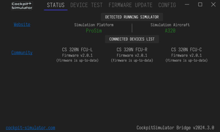 Bridge software - Cockpit Simulator
